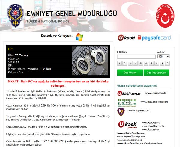 How to remove Emniyet Genel Mudurlugu Ukash Virus and decrypt files